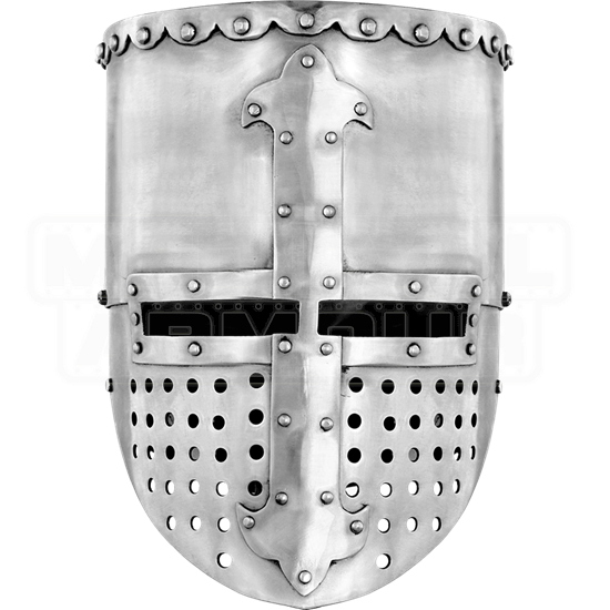 Flat Top Crusader Helm - AB0352 by Medieval Armour, Leather Armour ...