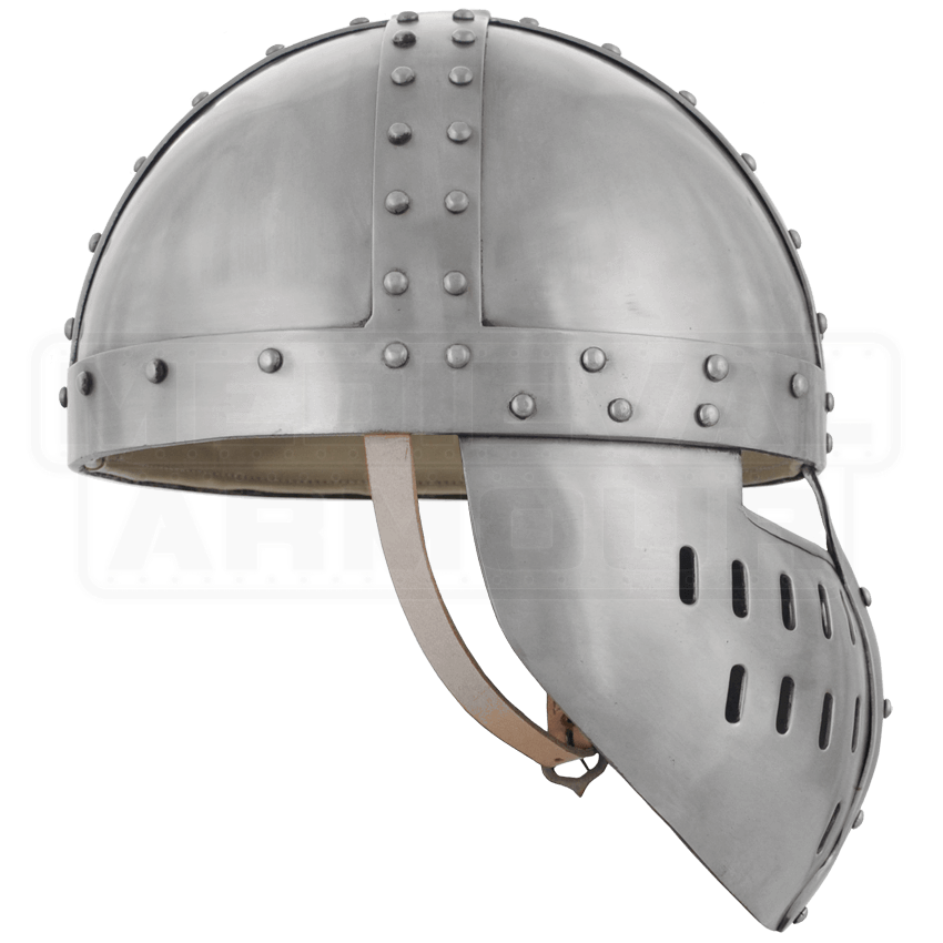 Crusader Spangenhelm with Face Guard - AB3069 by Medieval Armour ...