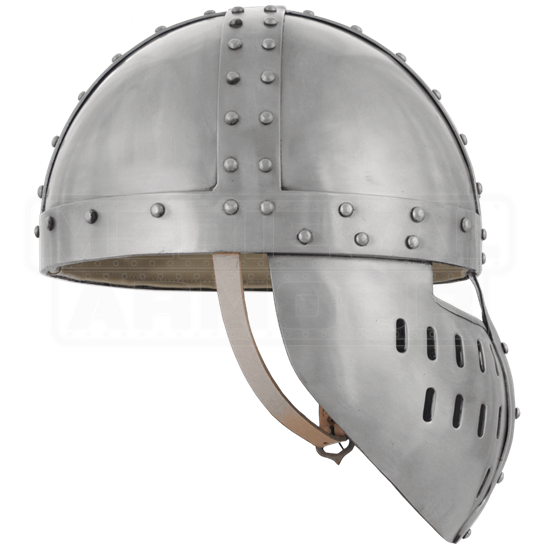 Crusader Spangenhelm with Face Guard - AB3069 by Medieval Armour ...