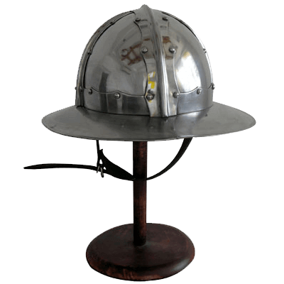 Reinforced Medieval Kettle Helm - AH-3880 by Medieval Armour, Leather ...