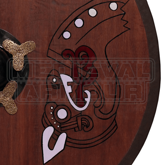 Round Horse Warrior Viking Shield - AH-4370 by Medieval Armour, Leather ...