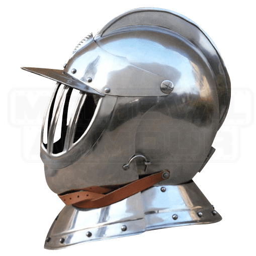 17th Century Closed Burgonet - AH-PRH302 by Medieval Armour, Leather ...