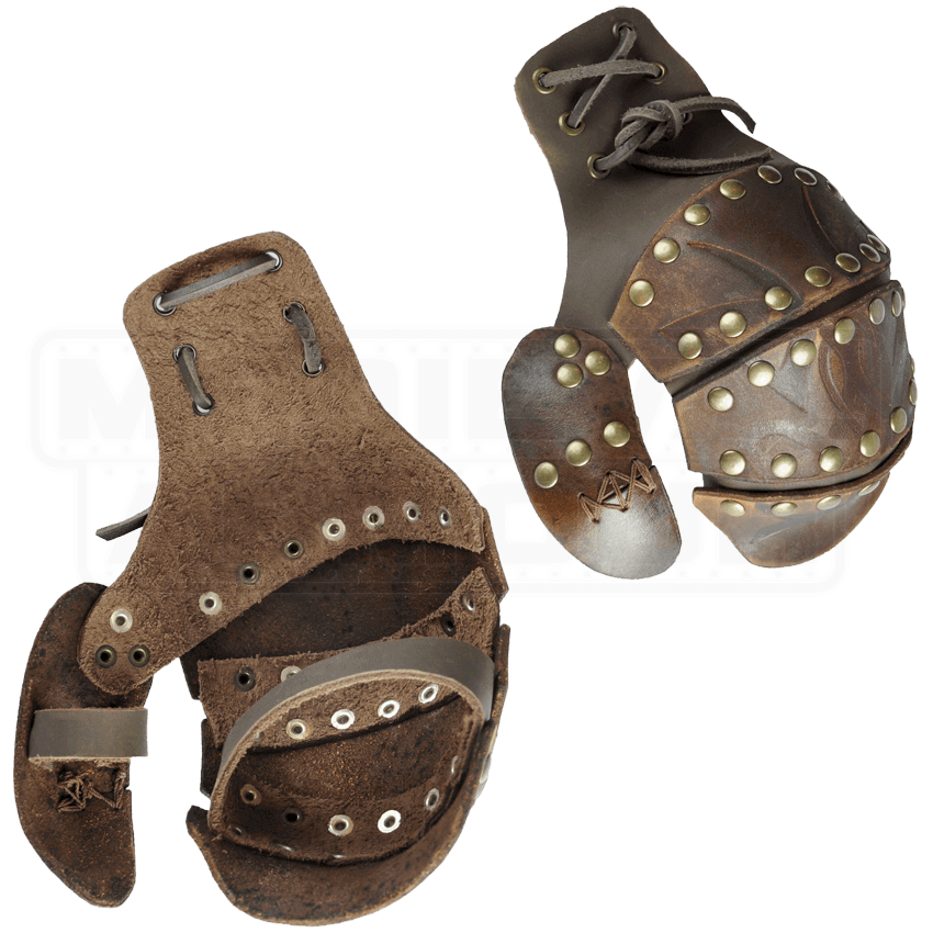 Odomar Viking Leather Half Gauntlets - RT-250 by Medieval Armour ...
