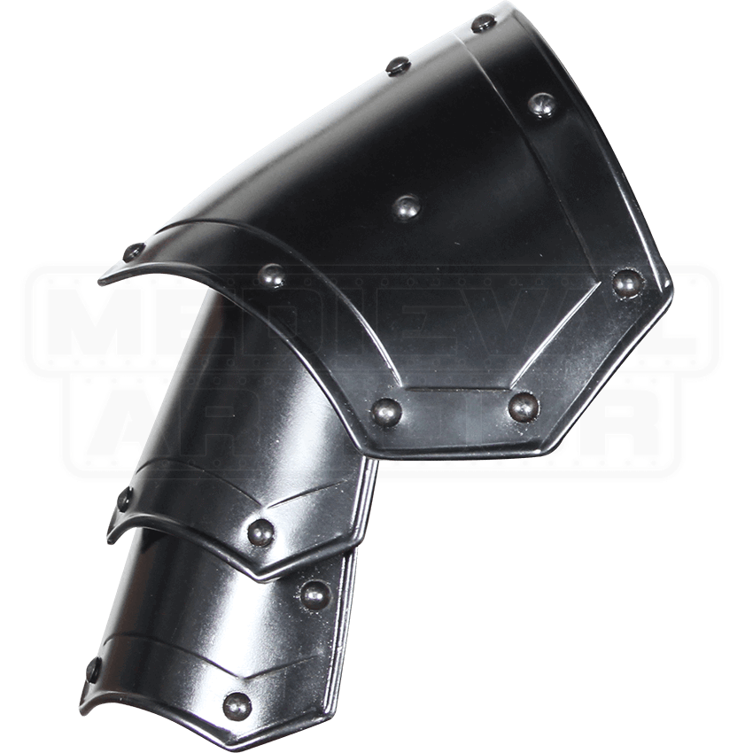 Blackened Mina Spaulders - MY100066 by Medieval Armour, Leather Armour ...