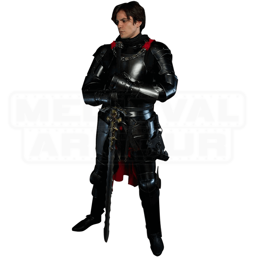 Blackened Markward Full Arm Guards - MY100318 by Medieval Armour ...