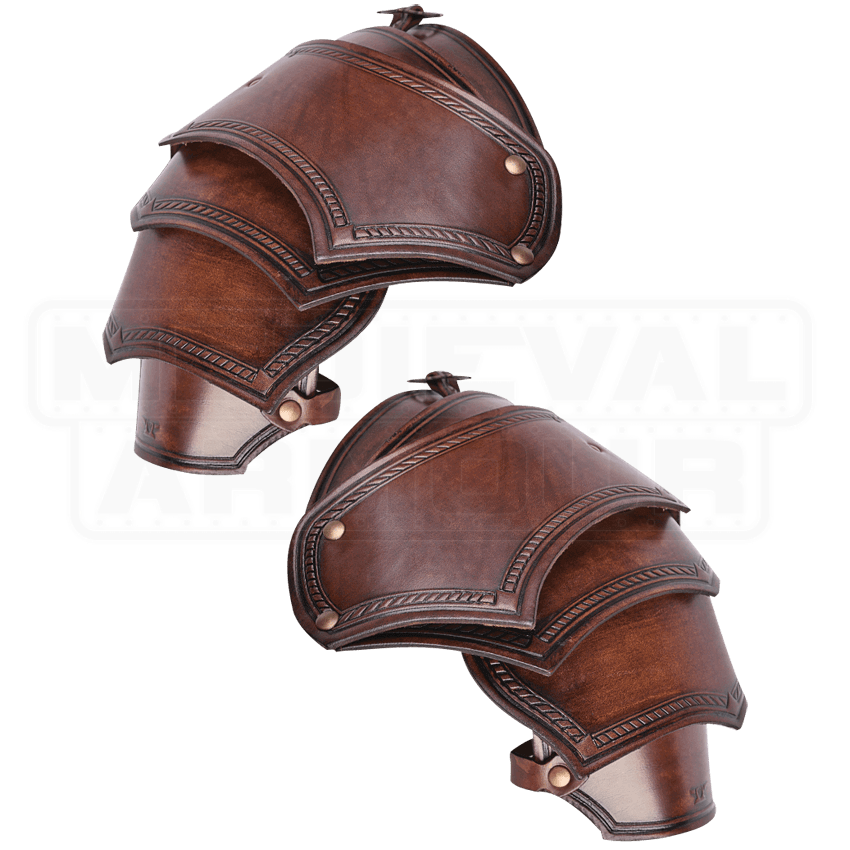 Antonius Leather Spaulders - MY100578 by Medieval Armour, Leather ...