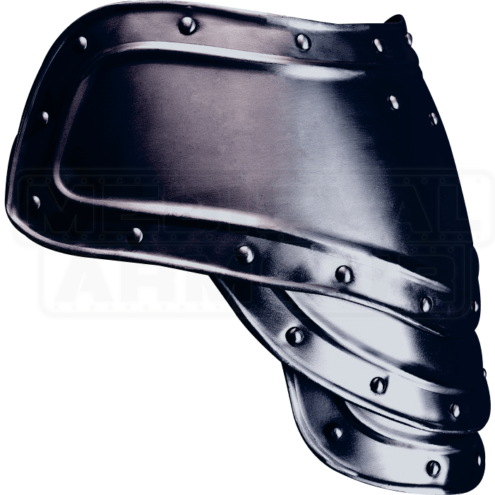 Blackened Georg Spaulders - MY100738 by Medieval Armour, Leather Armour ...