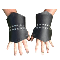 Knightly Leather Half Gauntlets - DK5301 by Medieval Armour, Leather ...