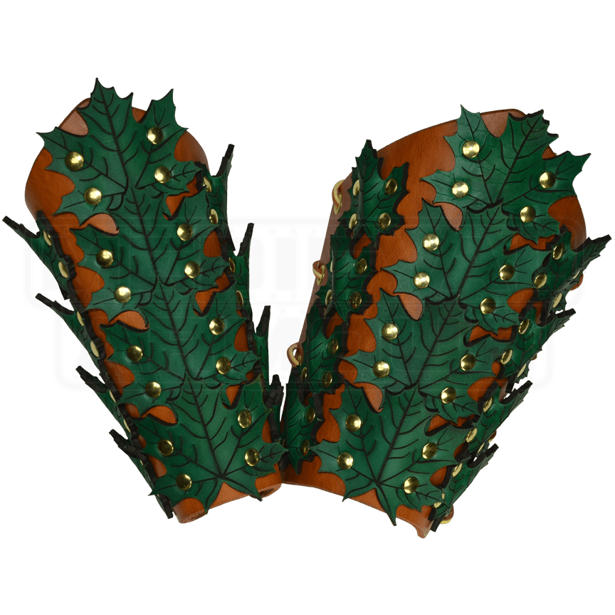 Scaled Leaf Arm Bracers - DK6059 by Medieval Armour, Leather Armour ...