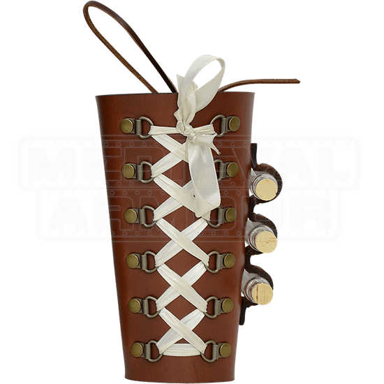 Ladies Steampunk Bracer with Vials - DK6074 by Medieval Armour, Leather ...