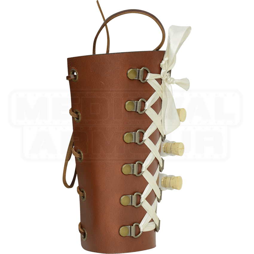 Ladies Steampunk Bracer with Vials - DK6074 by Medieval Armour, Leather ...