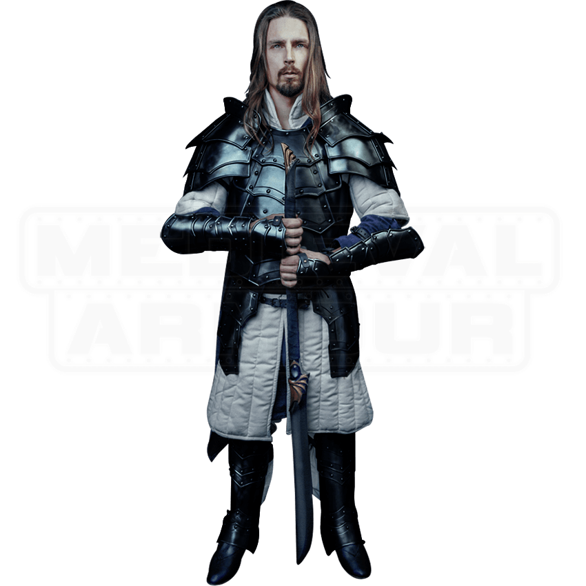 Blackened Vladimir Bracers - MY100013 by Medieval Armour, Leather ...