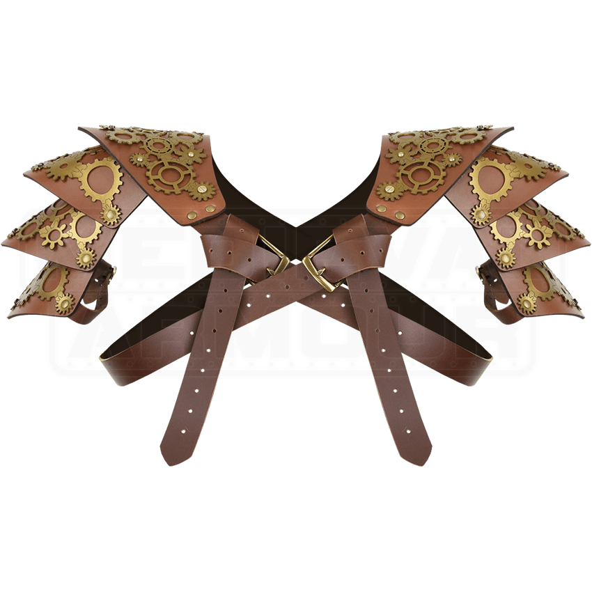 Leather Steampunk Gear Single Pauldron - DK5112 by Medieval Armour ...