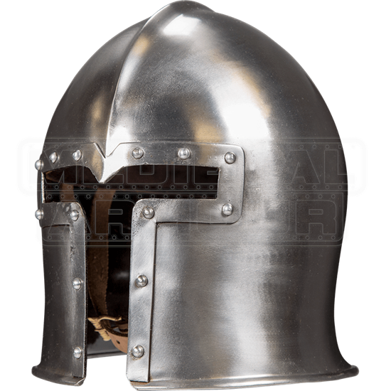 Medieval Barbute Combat Helmet - HW-700006 by Medieval Armour, Leather ...
