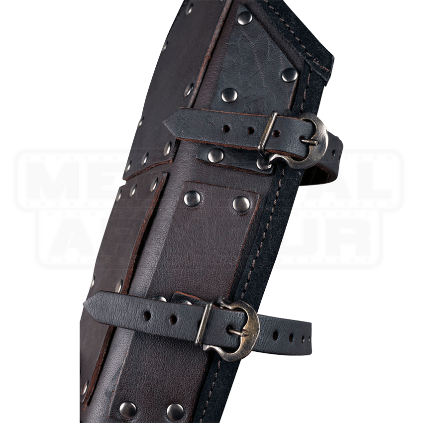 Quintus Leather Greaves - Premium Version - MY100797 by Medieval Armour ...