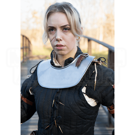 Soldiers Gorget - Polished Steel - MCI-3522 by Medieval Armour, Leather ...