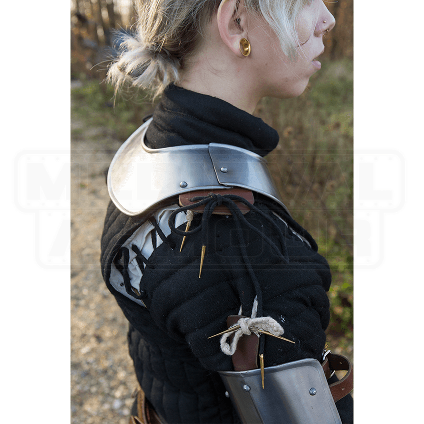 Soldiers Gorget - Polished Steel - MCI-3522 by Medieval Armour, Leather ...