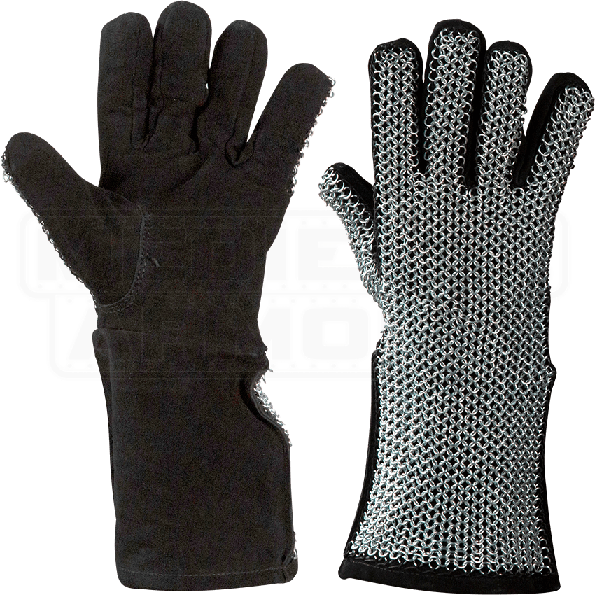 Butted Chainmail Gauntlets - HW-700276 by Medieval Armour, Leather ...