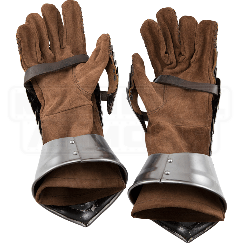 Knightly Medieval Gauntlets - HW-700779 by Medieval Armour, Leather ... Knightly Medieval Gauntlets - HW-700779 by Medieval Armour, Leather ...