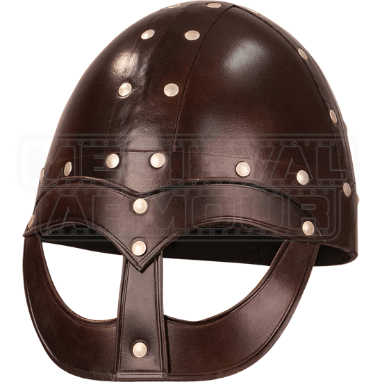 Leather Vendel Viking Helmet - 300551 by Medieval Armour, Leather ...