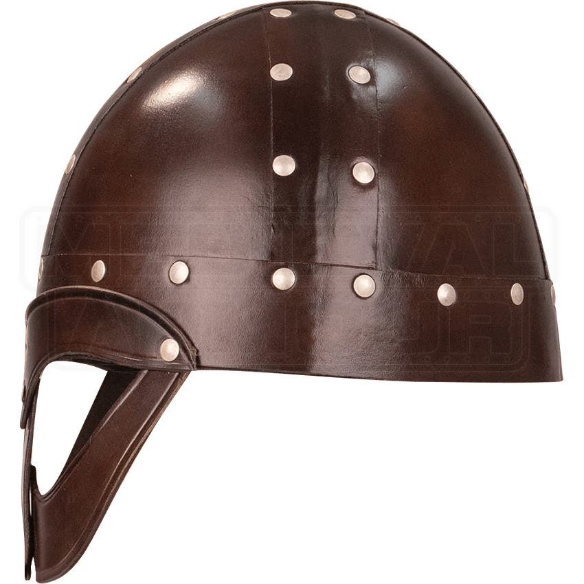 Leather Vendel Viking Helmet - 300551 by Medieval Armour, Leather ...