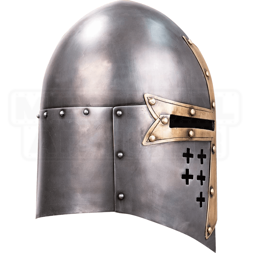 Knights Templar Sugarloaf Helm - 300552 by Medieval Armour, Leather ...