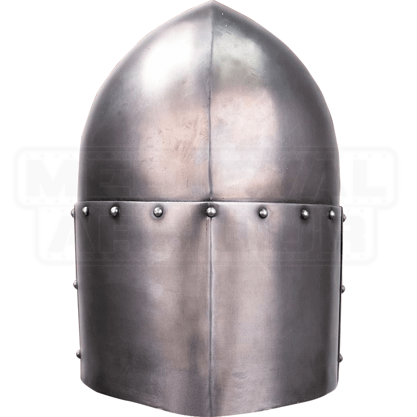 Knights Templar Sugarloaf Helm - 300552 by Medieval Armour, Leather ...