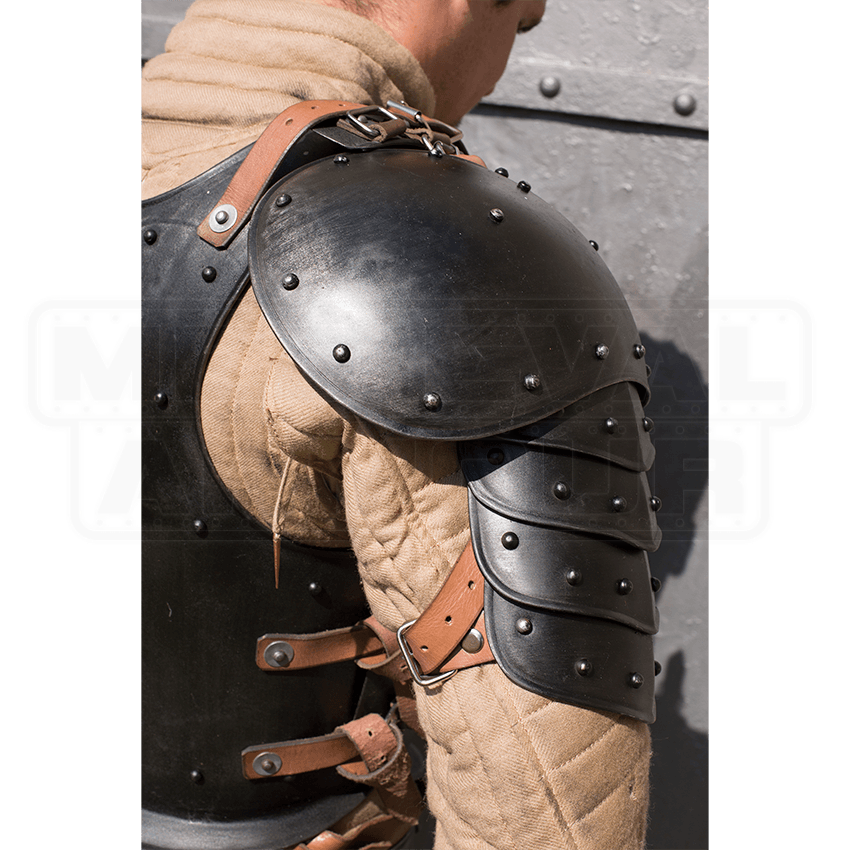 Dark Warrior Pauldrons - MCI-2555 by Medieval Armour, Leather Armour ...