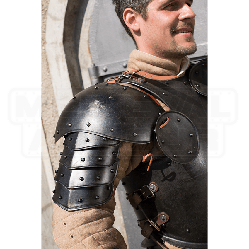 Dark Warrior Pauldrons - MCI-2555 by Medieval Armour, Leather Armour ...