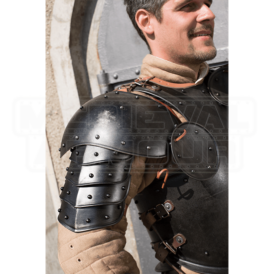 Dark Warrior Pauldrons - MCI-2555 by Medieval Armour, Leather Armour ...