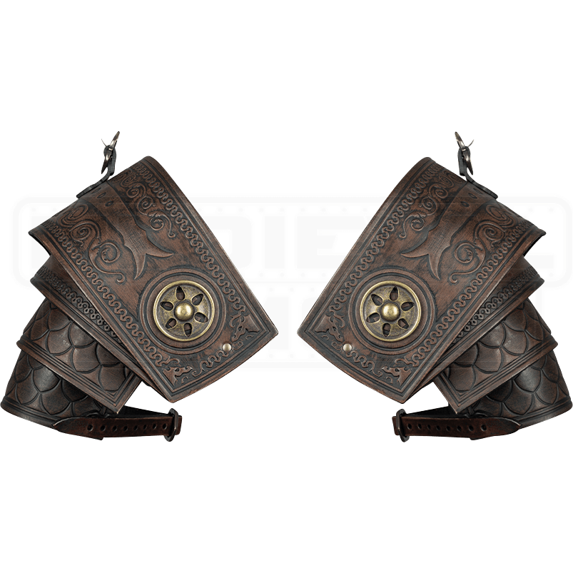 Gawain Spaulders - MY101021 by Medieval Armour, Leather Armour, Steel ...