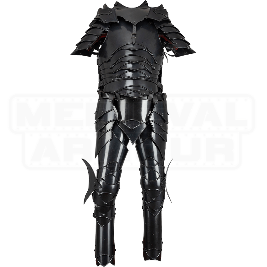 Blackened Rikomer Greaves - MY101068 by Medieval Armour, Leather Armour ...