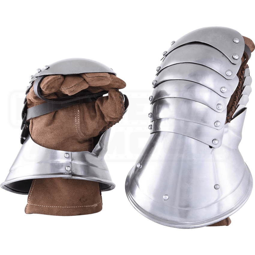 15th Century Steel Gauntlets - HW-701500 by Medieval Armour, Leather ...