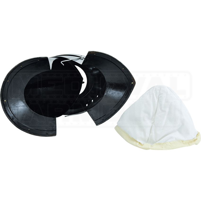 Engraved European Closed Helmet - AH-3814E by Medieval Armour, Leather ...