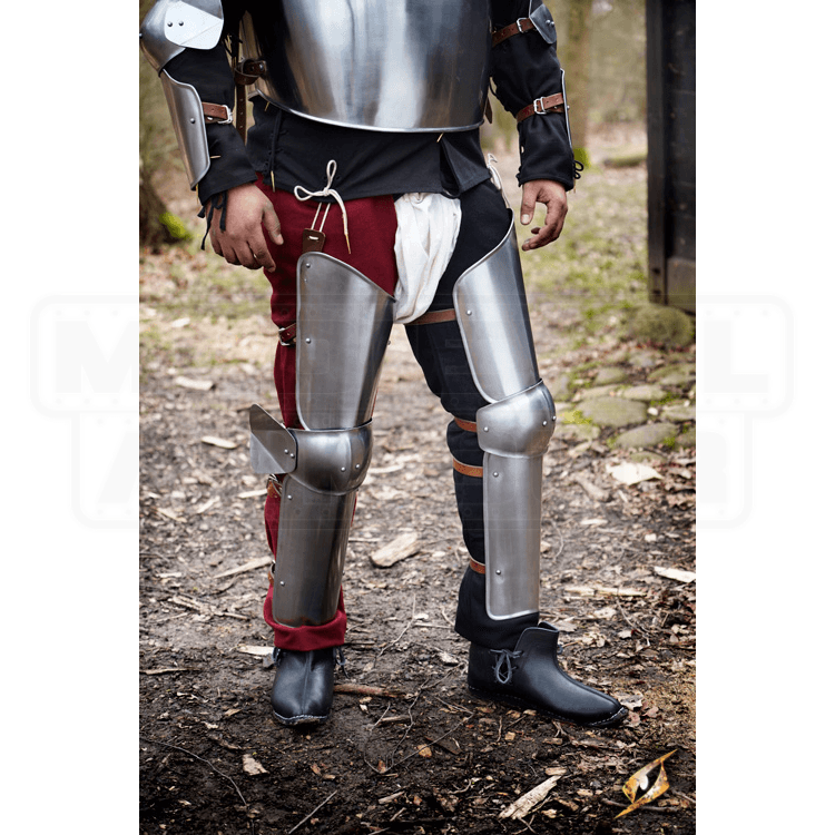 Soldiers Leg Armor - Polished Steel - MCI-3650 by Medieval Armour ...