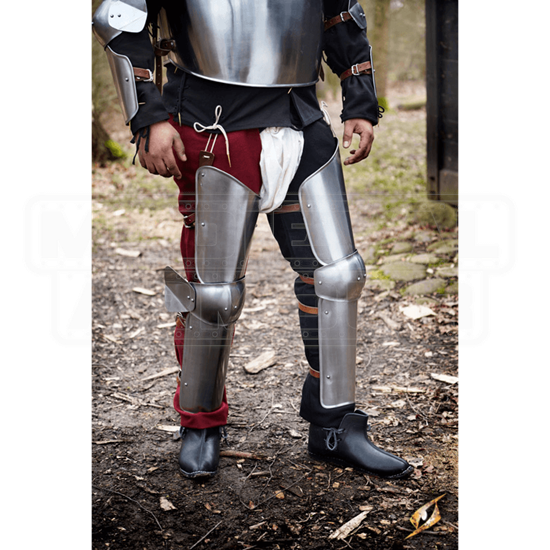 Soldiers Leg Armor - Polished Steel - MCI-3650 by Medieval Armour ...