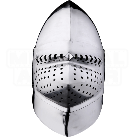 Great French Bascinet Helmet - MH-H0991 by Medieval Armour, Leather ...
