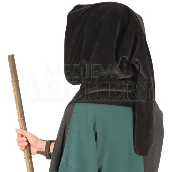 Medieval Velvet Cowl Hood - 101676 by Traditional Archery, Traditional ...