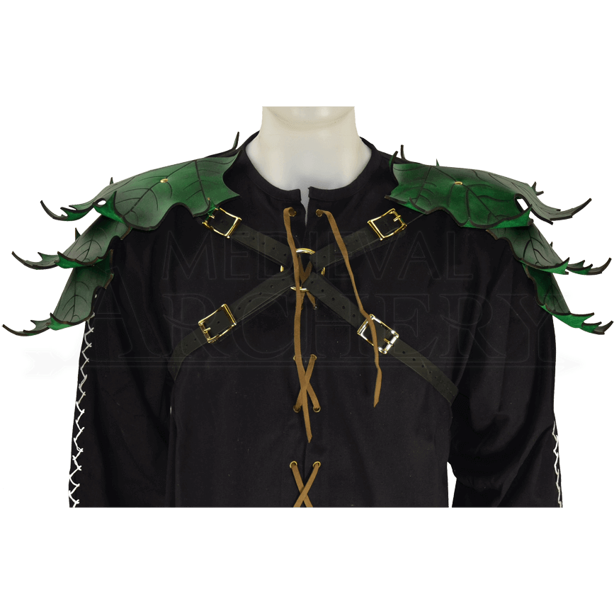 Elven Leaf Leather Pauldron Harness - DK5107 by Traditional Archery ...