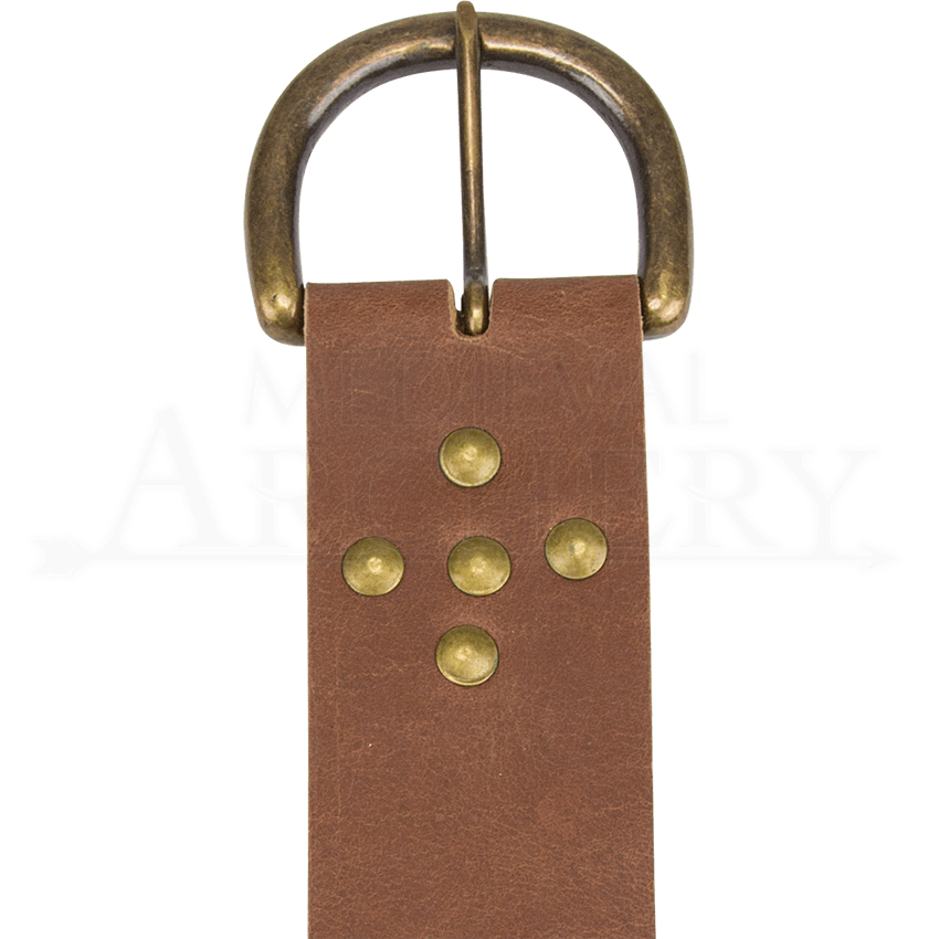 Brass Stud Medieval Cross Belt - Brown - HW-701208 by Traditional ...