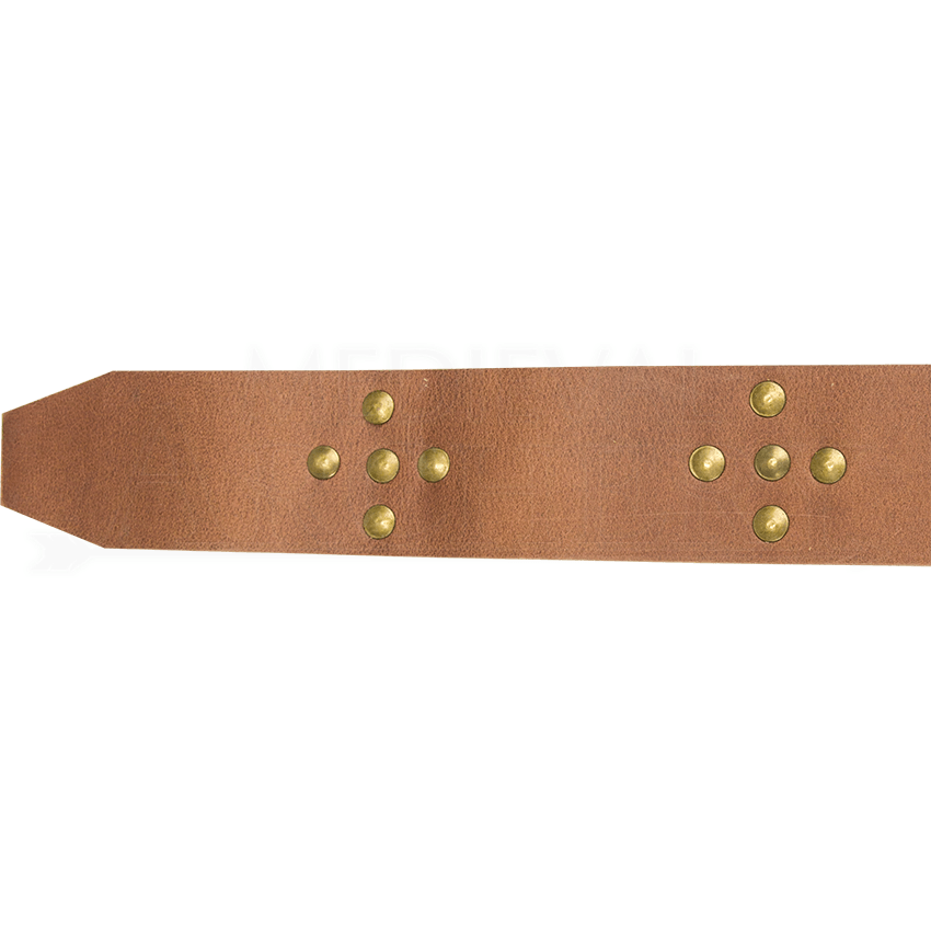 Brass Stud Medieval Cross Belt - Brown - HW-701208 by Traditional ...