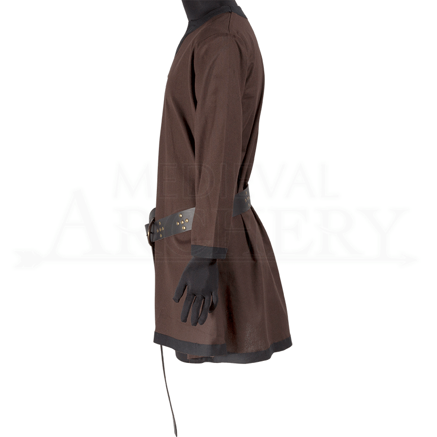 Basic Medieval Tunic - Brown with Black - HW-701393BR by Traditional ...