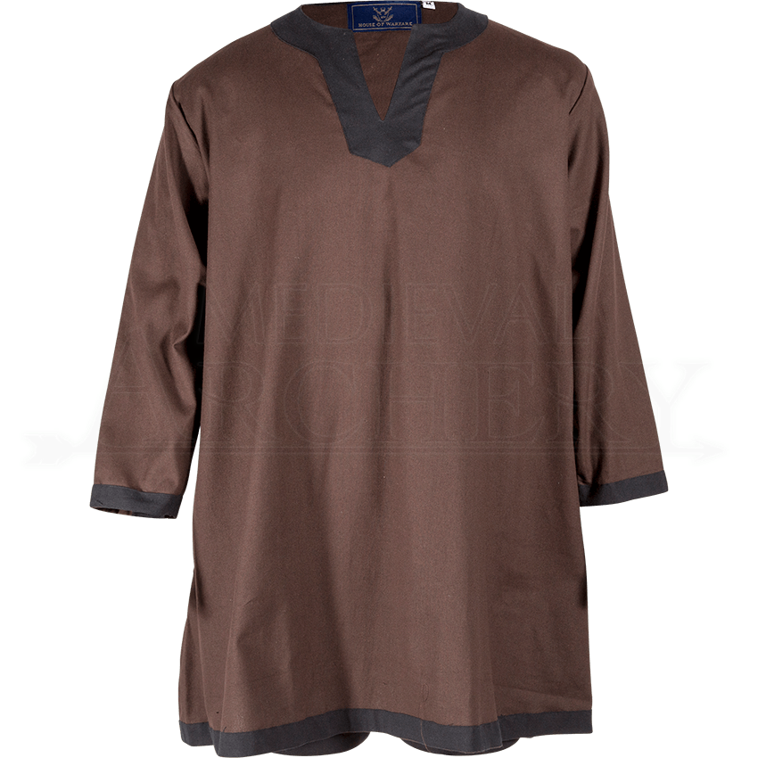 Basic Medieval Tunic - Brown with Black - HW-701393BR by Traditional ...