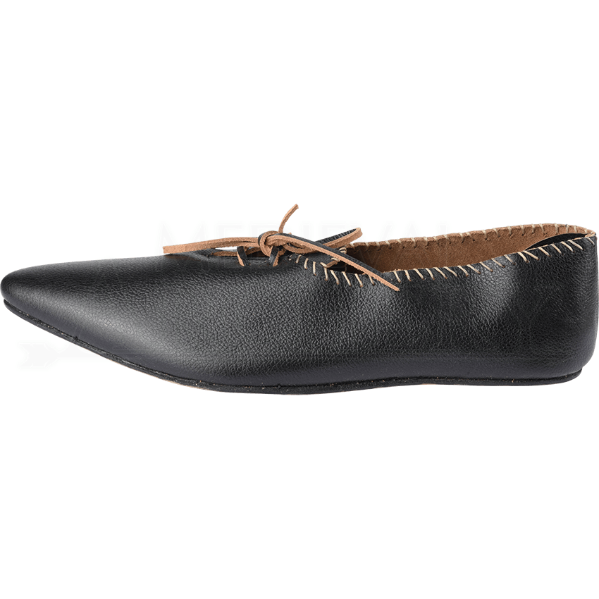 Black Medieval Peasant Shoes - HW-701484BK by Traditional Archery ...