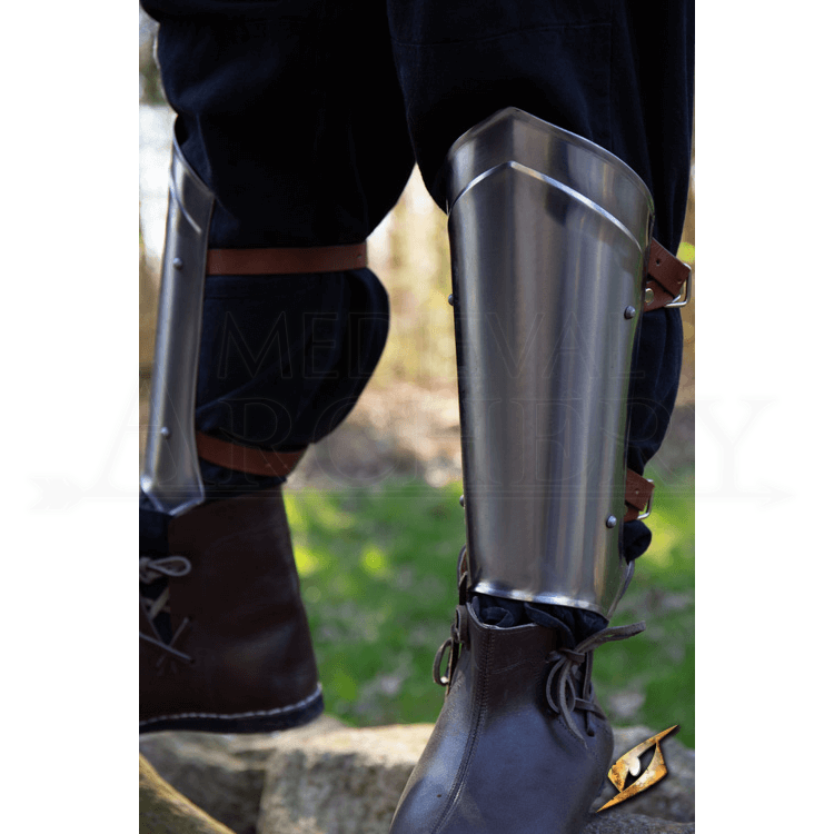 Scout Leg Guards - Polished Steel - MCI-3705 by Traditional Archery ...