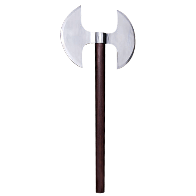 Long Hafted Double Bit Axe - AH-3543L by Medieval Swords, Functional ...