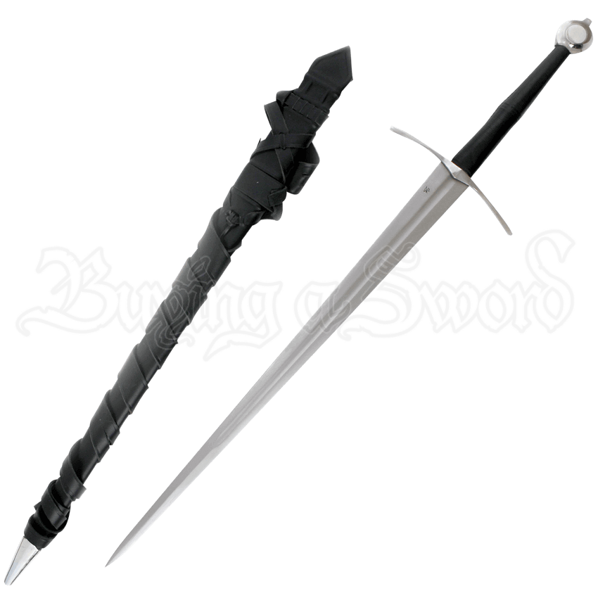 Knights Bastard Sword with Scabbard and Belt- DS-1329B by Medieval ...