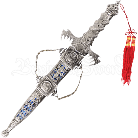Lion Pride Silver Dragon Dagger - NP-H-9906-SL by Medieval Swords ...