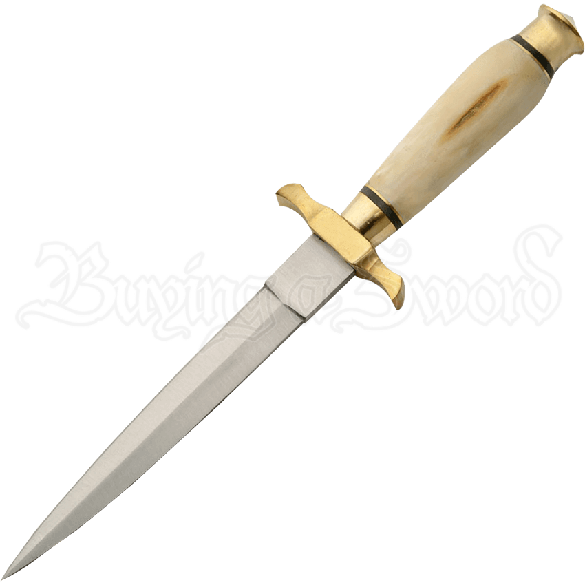 Bowie Knife 15.5\" Renaissance Dagger Bone Handle, Brass Fittings ...
