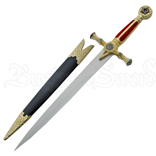 Masonic Red Dagger - ZS-926830 by Medieval Swords, Functional Swords ...